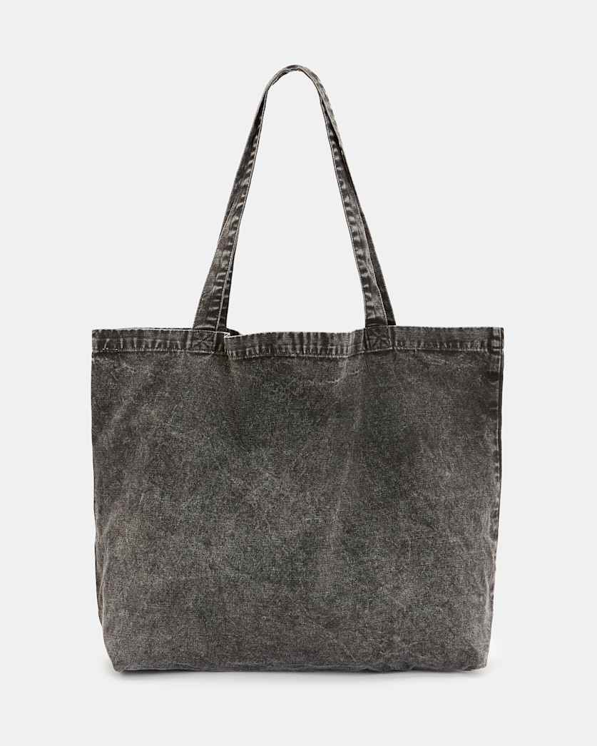 Underground Acid Wash Tote Bag BLACK/CHALK | ALLSAINTS US